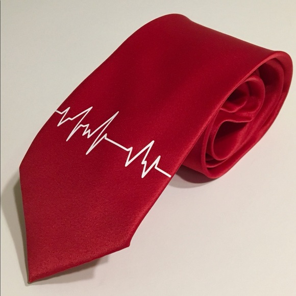 Accessories | Unique Fun Neckties Pulse Heartbeat | Poshmark